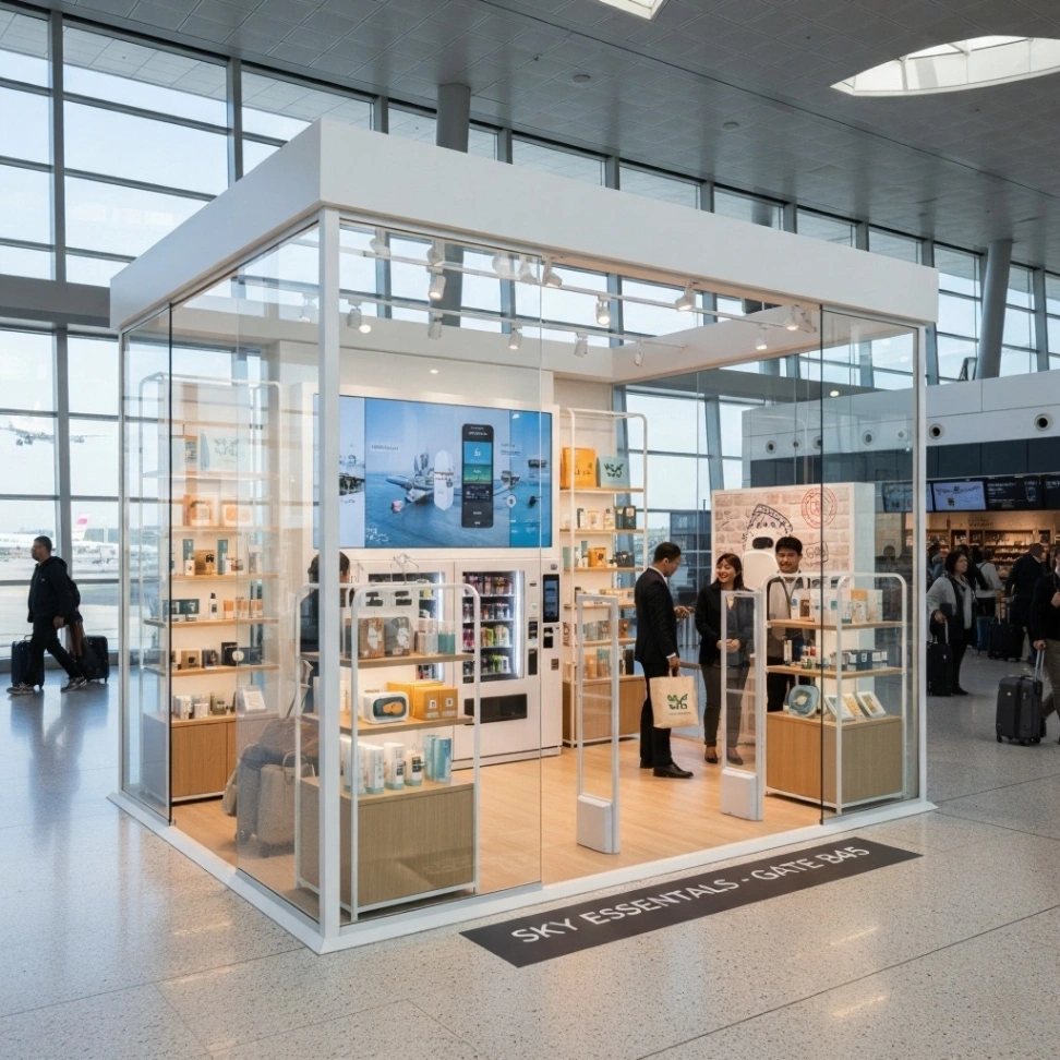 Airport Pop-Up Shops: D2C Retail Sampling & Engagement